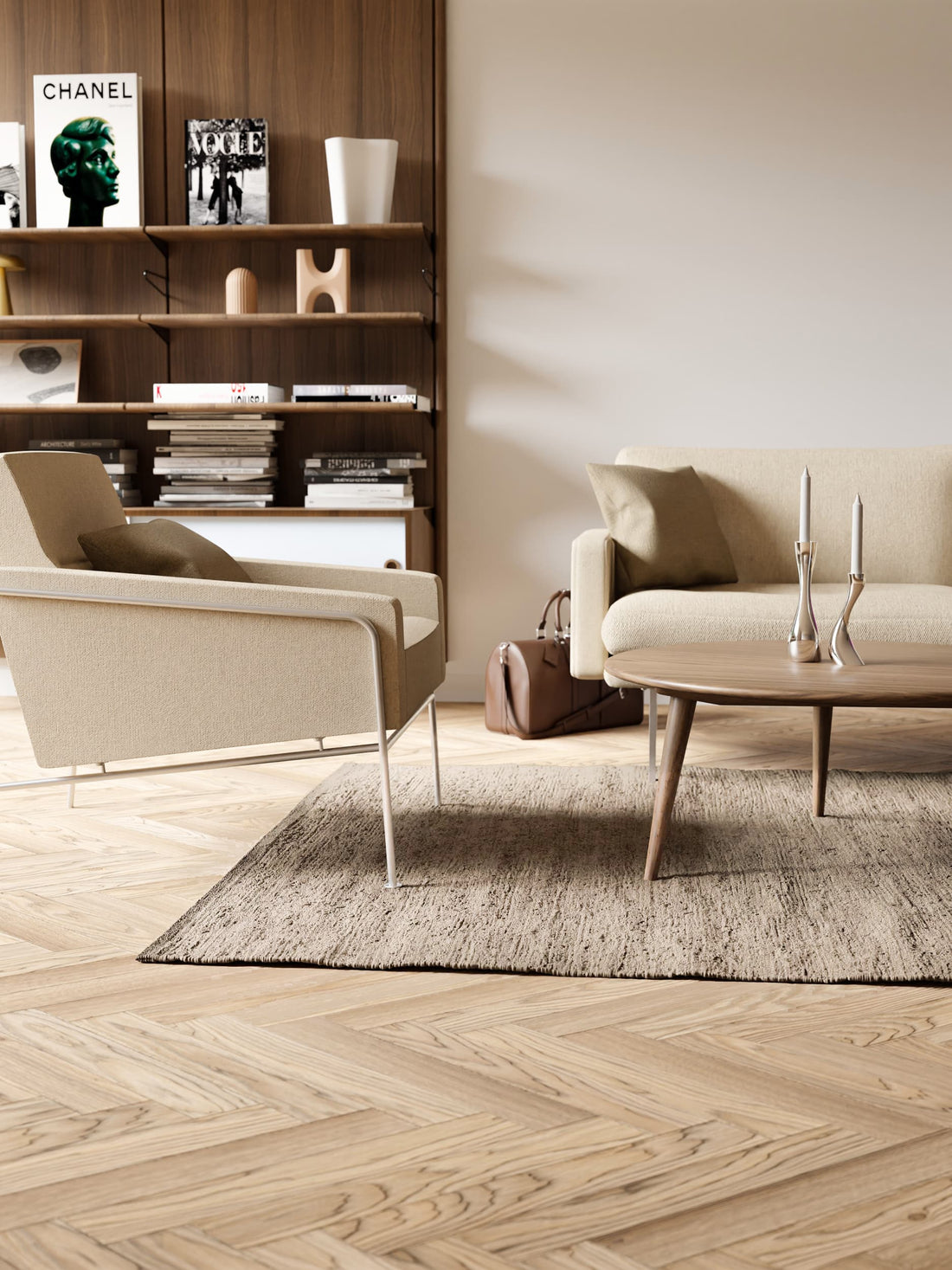 Bomuldstæppe, Cashmere – RUG SOLID